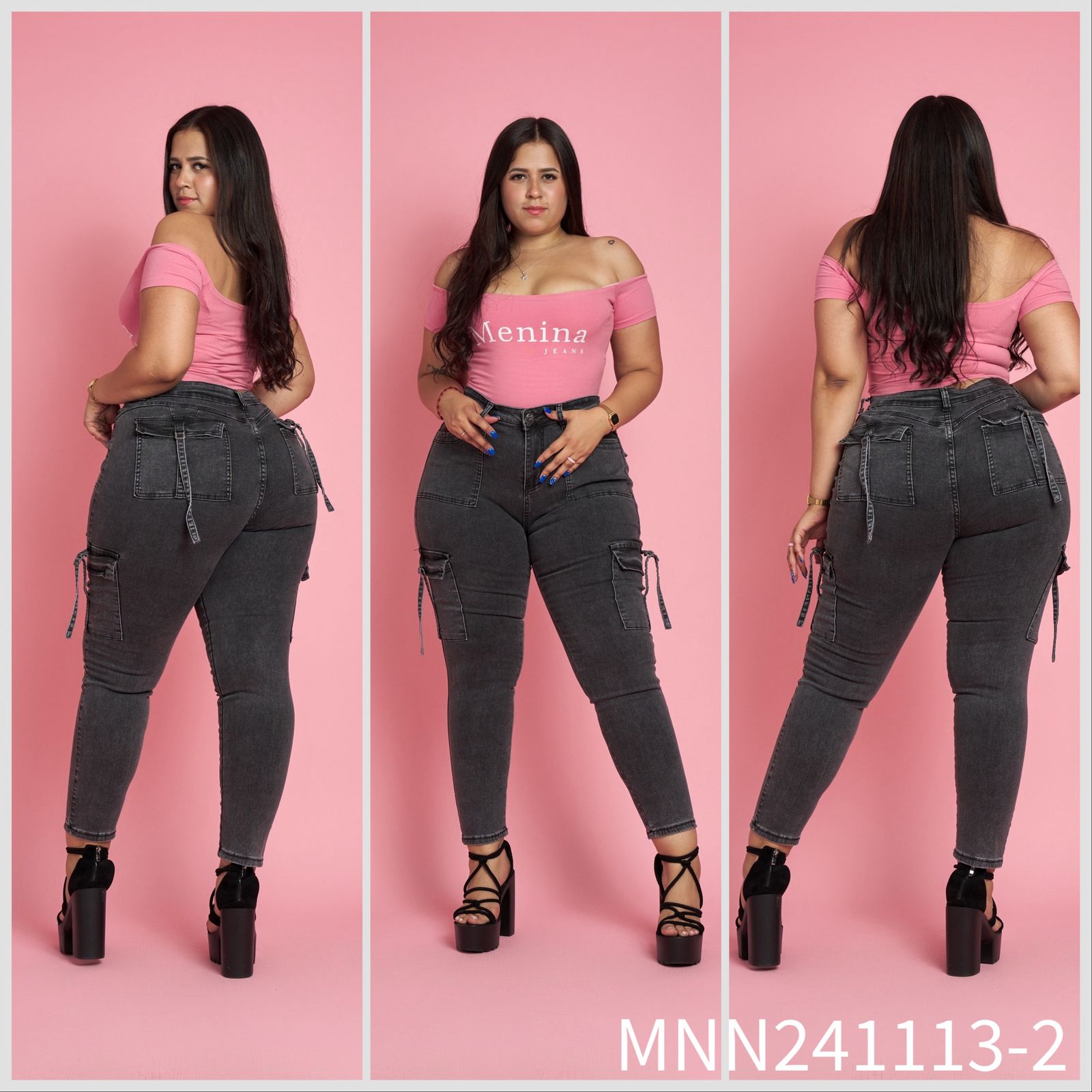 Jeans Extralinda Skinny Cargo | Modelo N241113-2 (M7) | Menina – ModaEZ